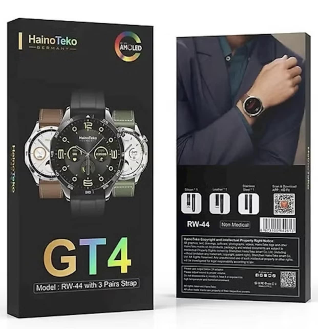 HainoTeko Germany Haino Teko RW44 Round Screen AMOLED Display Smart ...